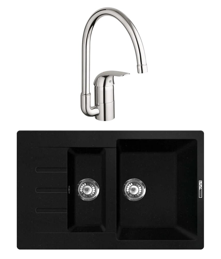Комплект Мойка Lava D2. LAV / Смеситель Grohe Euroeco