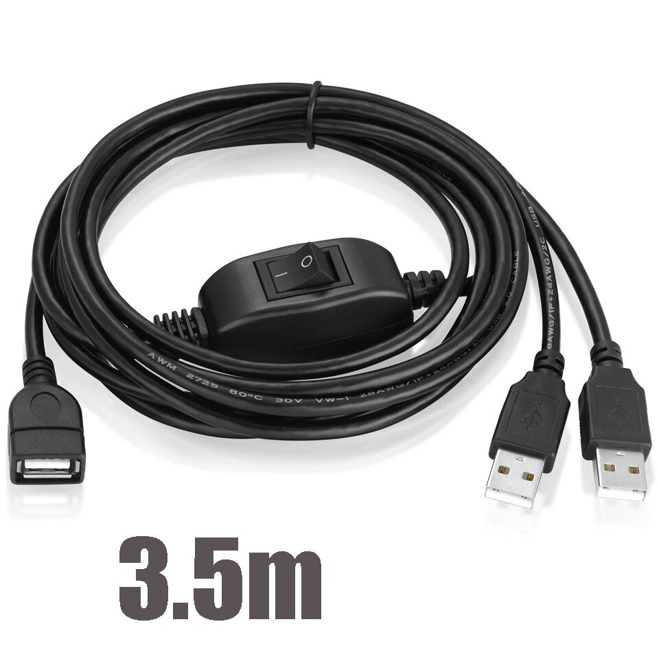 Двойной USB 2.0 Y-разветвитель для принтера и сканера USB 3.5M