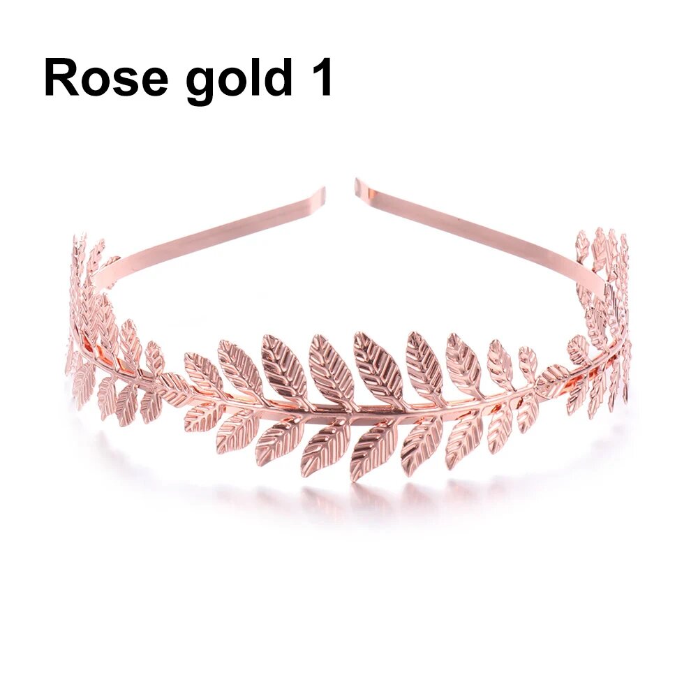 Золотая/Розовая золотая/Серебряная повязка для волос в римском стиле rose gold 1