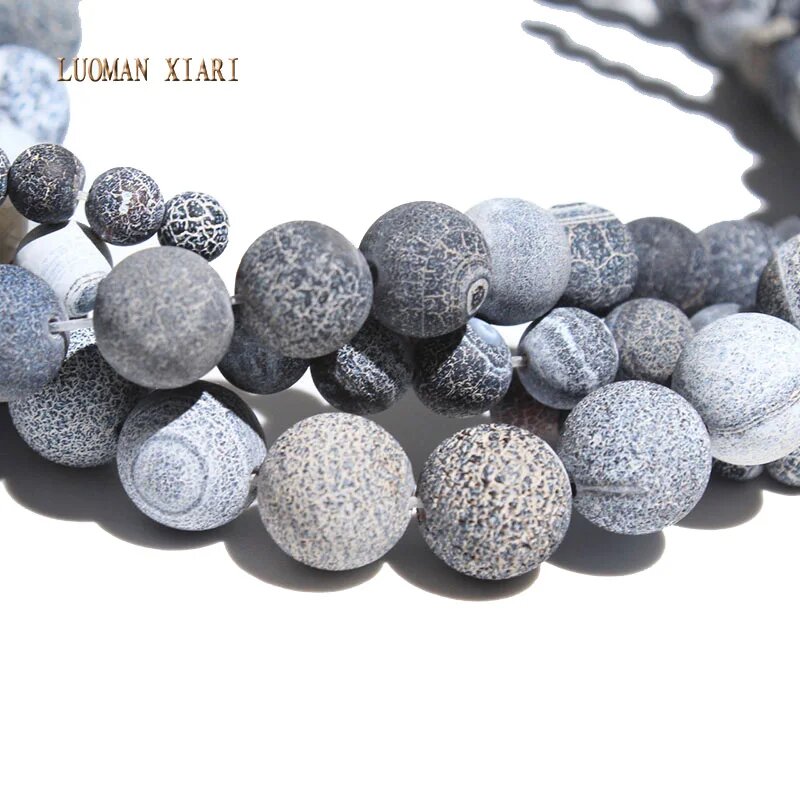Бусины из агата и хрустального стекла LUOMAN XIARI 4/6/8/10 мм 8mm about 43-45pcs, Weathering agate