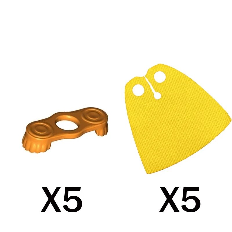 Строительные блоки LEGO, желтый и коричневый, 10PCS