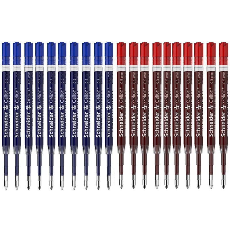 Стержни для ручек Schneider G2 Gelion 0,5 мм Синий, 10 Blue 10 Red