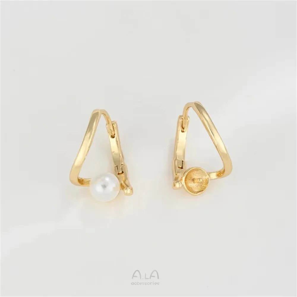 Пряжка для серьг из золота 14 карат 14x16mm