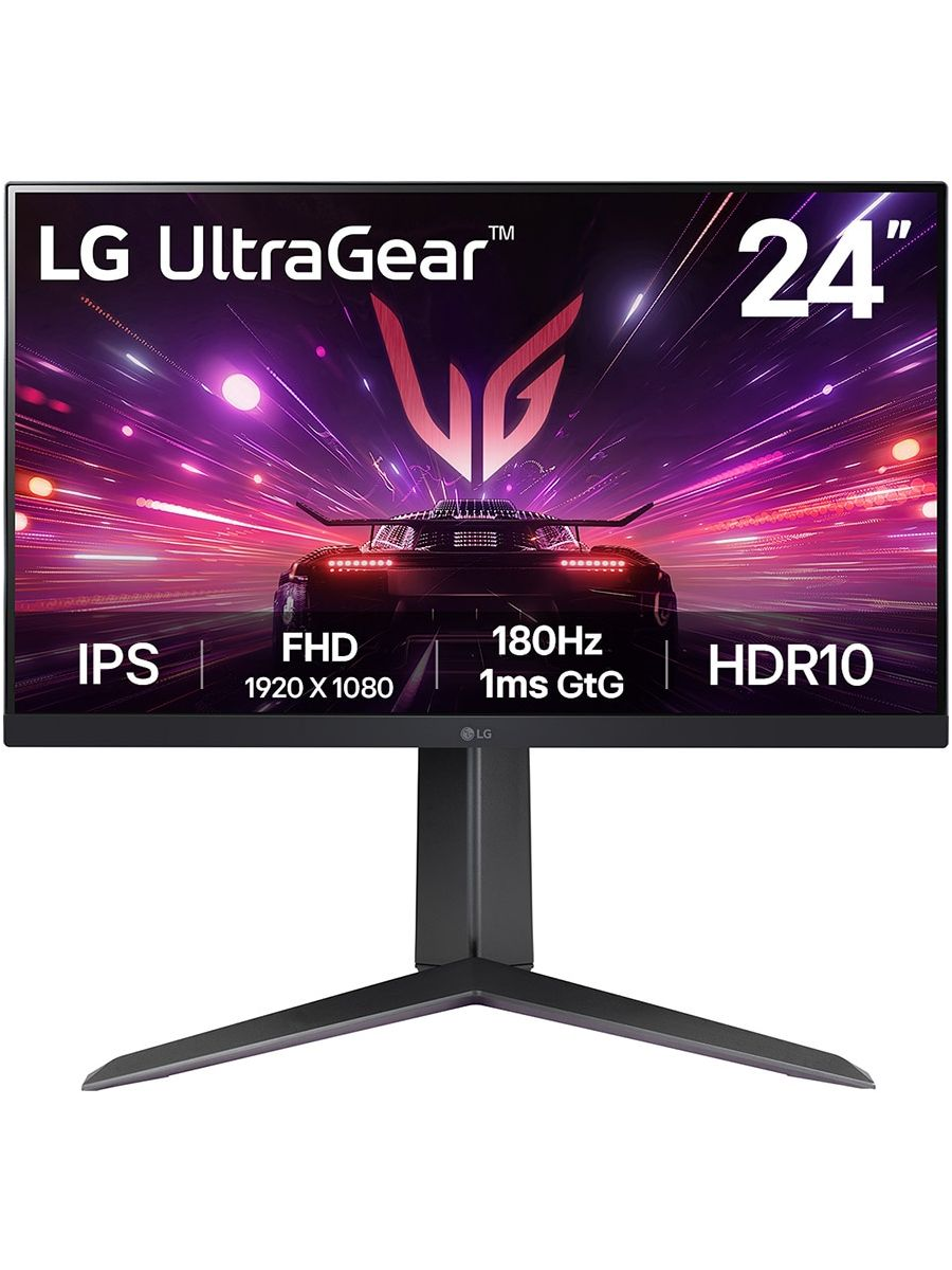 Монитор игровой LG UltraGear 24GS65F-B 23.8" IPS FHD 180Гц 1мс HDR10 sRGB 99% G-Sync FreeSync регулировка высоты черный