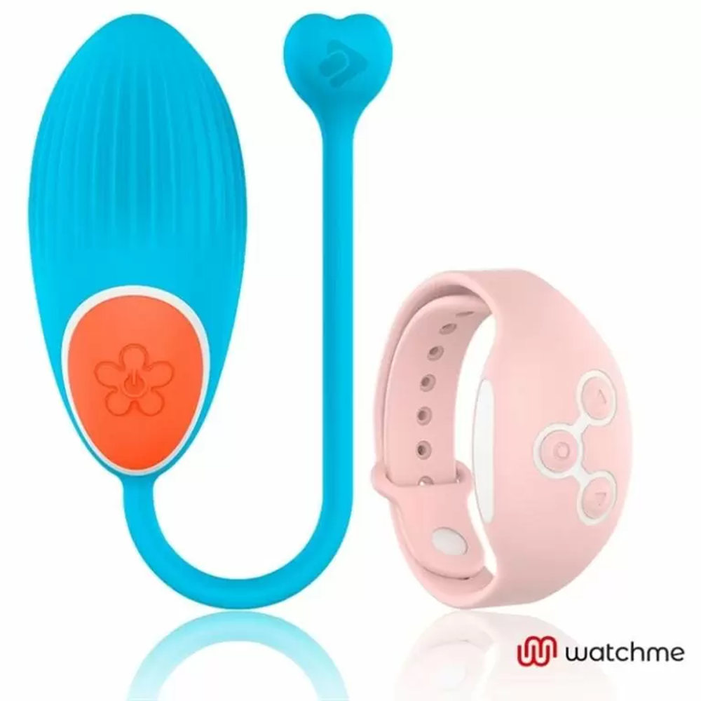 Ребристое виброяйцо Dream Love WEARWATCH EGG WIRELESS TECHNOLOGY WATCHME BLUE / PINK