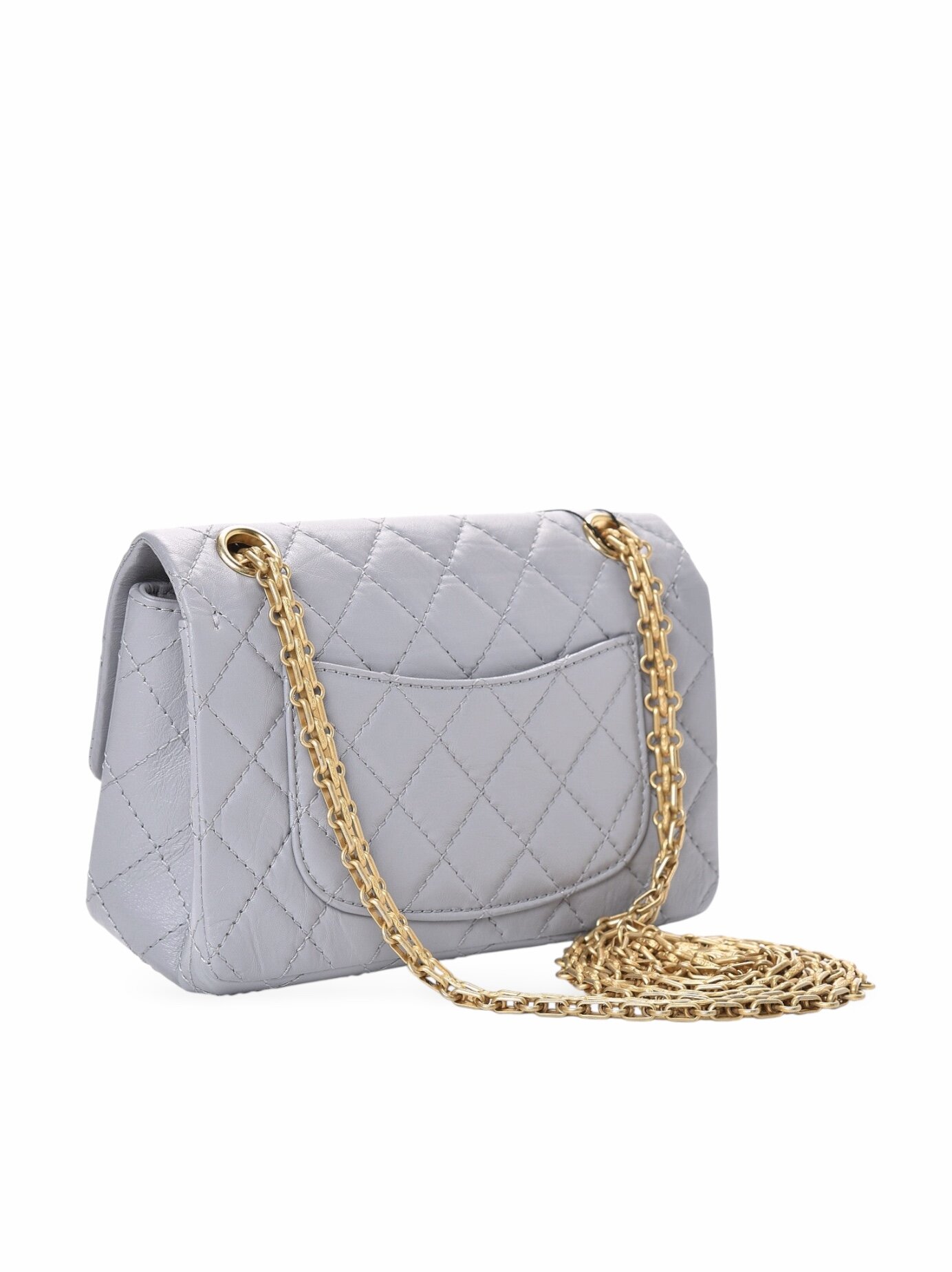 Сумка кросс-боди Chanel 2.55 Reissue Mini, серый, голубой — фото 1