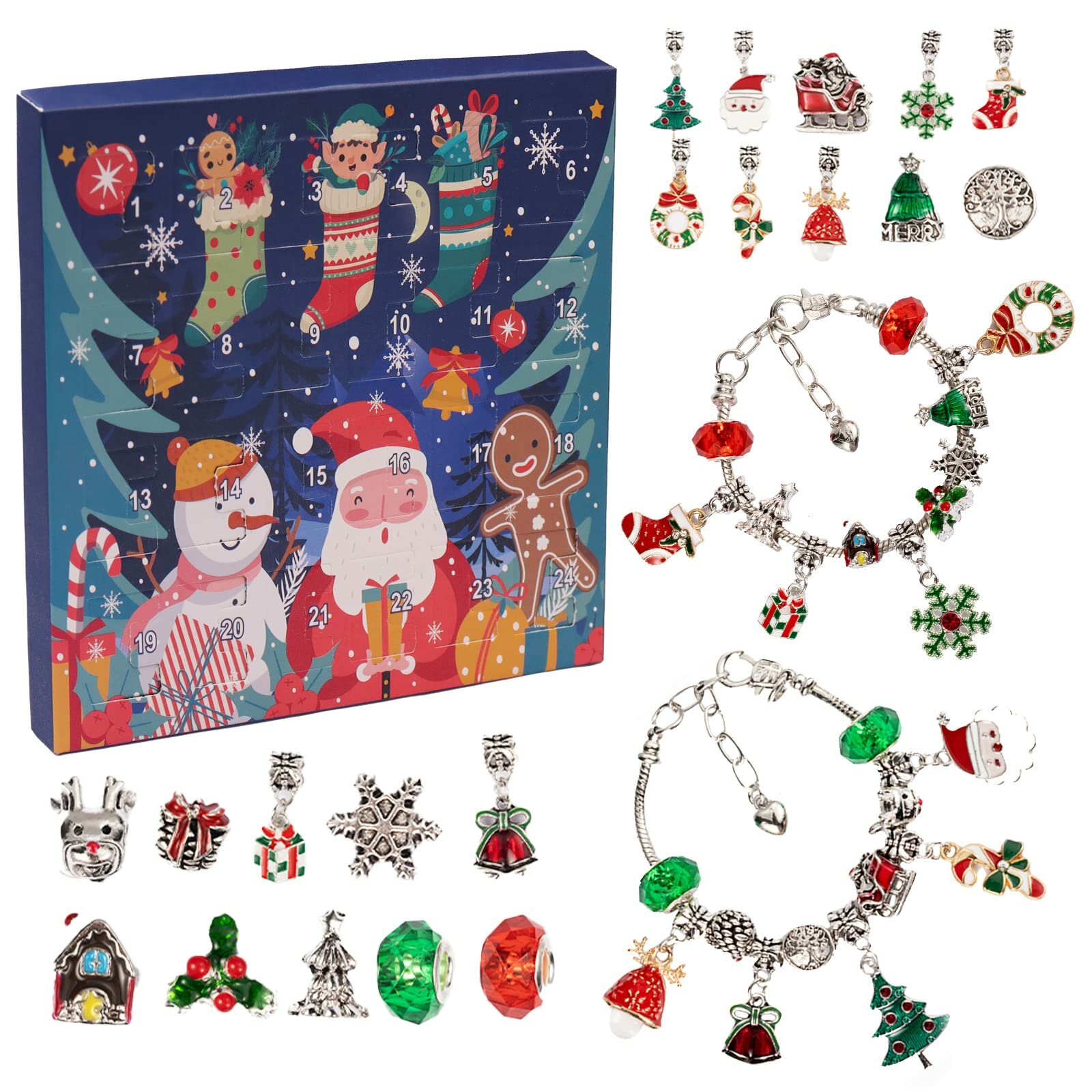Календарь отсчета времени Halloween Christmas, содержит 24 подарка, игрушки фигурок ужасов Halloween, размер 21см, материал ABS+металл, вес 120г, количество 1 шт.