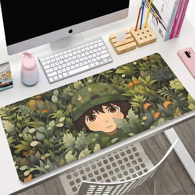 Коврик для мыши Kapalewaii Anime Green Black Cat XXL 600x300x2mm, Mouse Pad 3