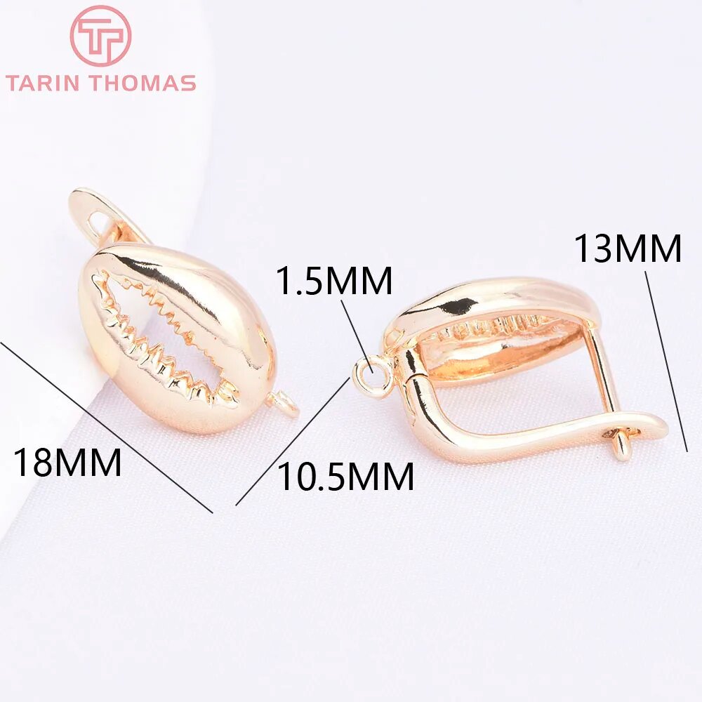 Застежки для сережек TARIN THOMAS, золотого цвета, латунь, 4 шт. 10937-18K Gold Color