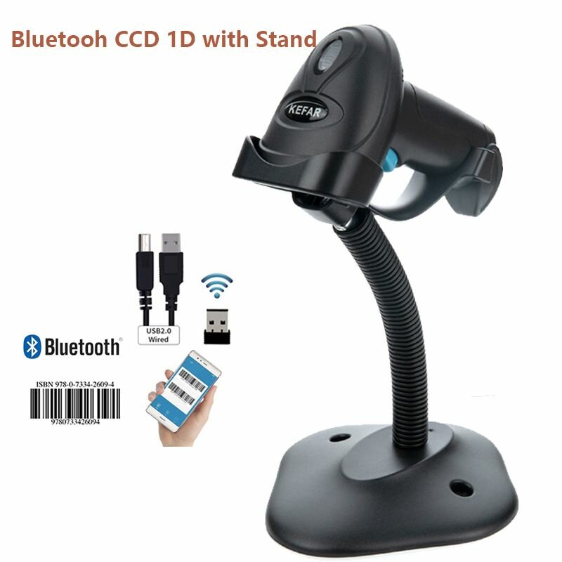 Сканер штрих-кодов SCANMASTER "KR - H3CB Беспроводной Bluetooth Одномерный CCD кронштейн