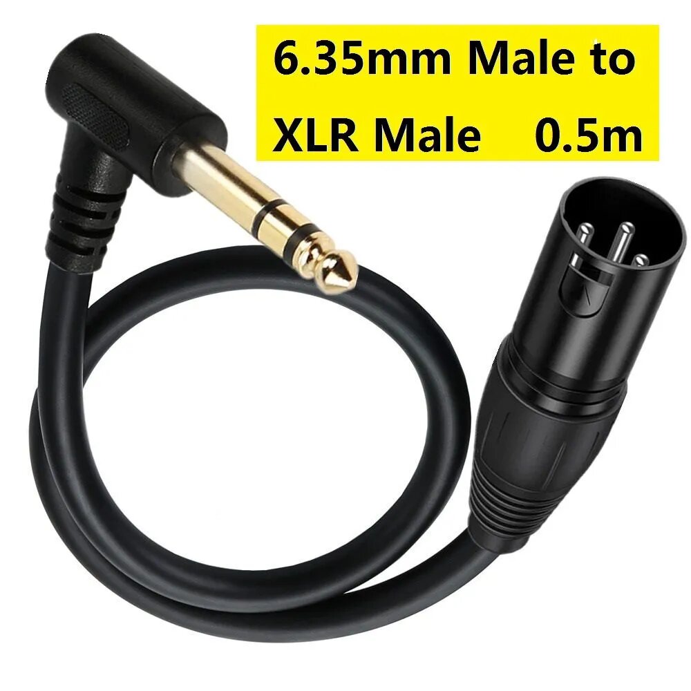 PENGQIAO Аудиокабель XLR/6.3 мм, 0.5 м, черный матовый