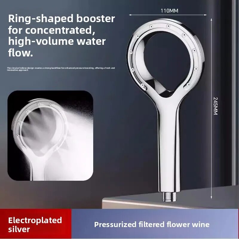 Ручная душевая лейка silvery