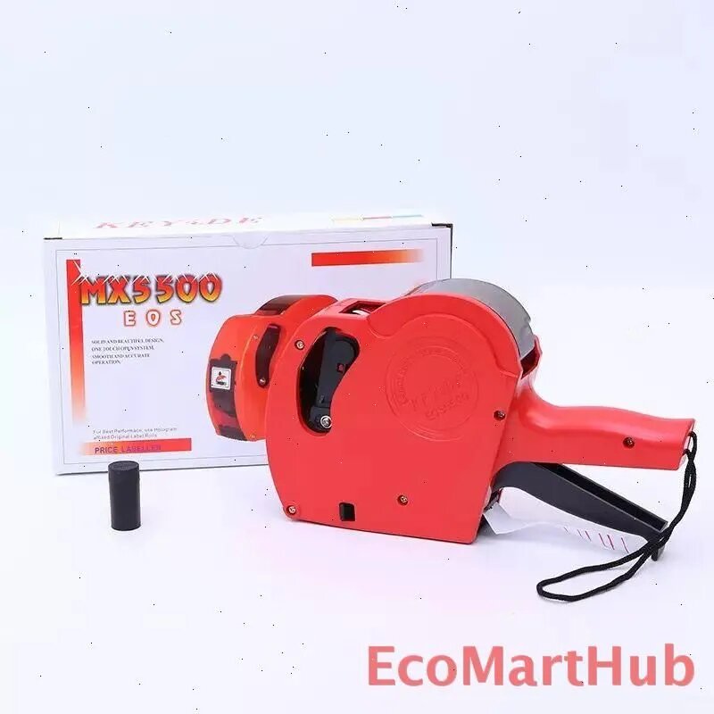 Этикет-пистолет MX5500 EOS для печати ценников, красный, 2 строки, 21х12мм