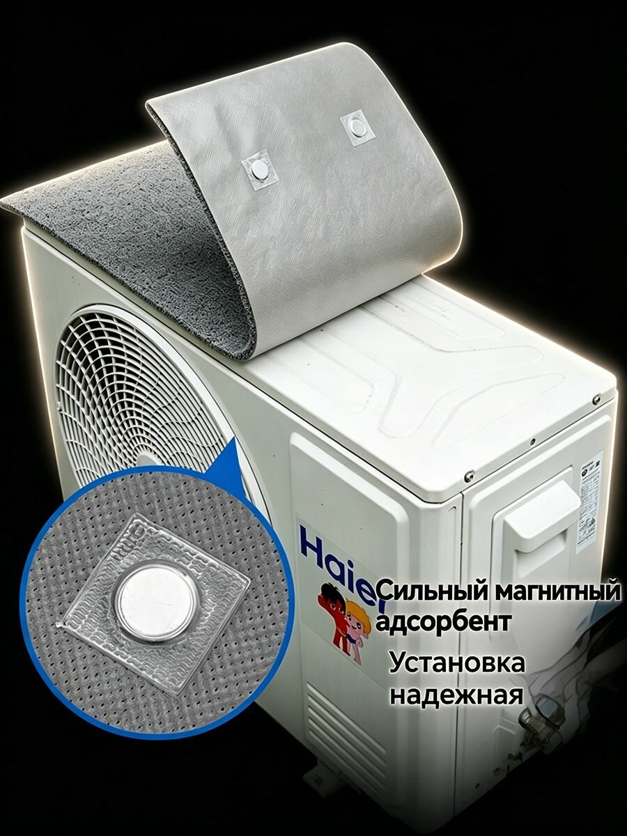 Защита кондиционера от дождя и шума, шумопоглощающий коврик для внешнего блока, гидрофобный и солнцезащитный чехол с магнитами