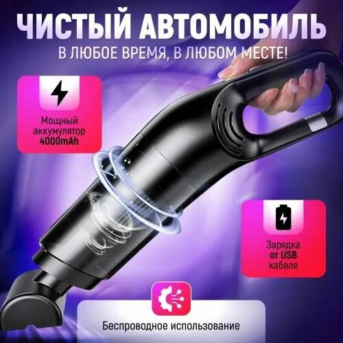 Пылесборник в автомобиль/ Портативный пылесос/ Универсальный всасывающий инструмент
