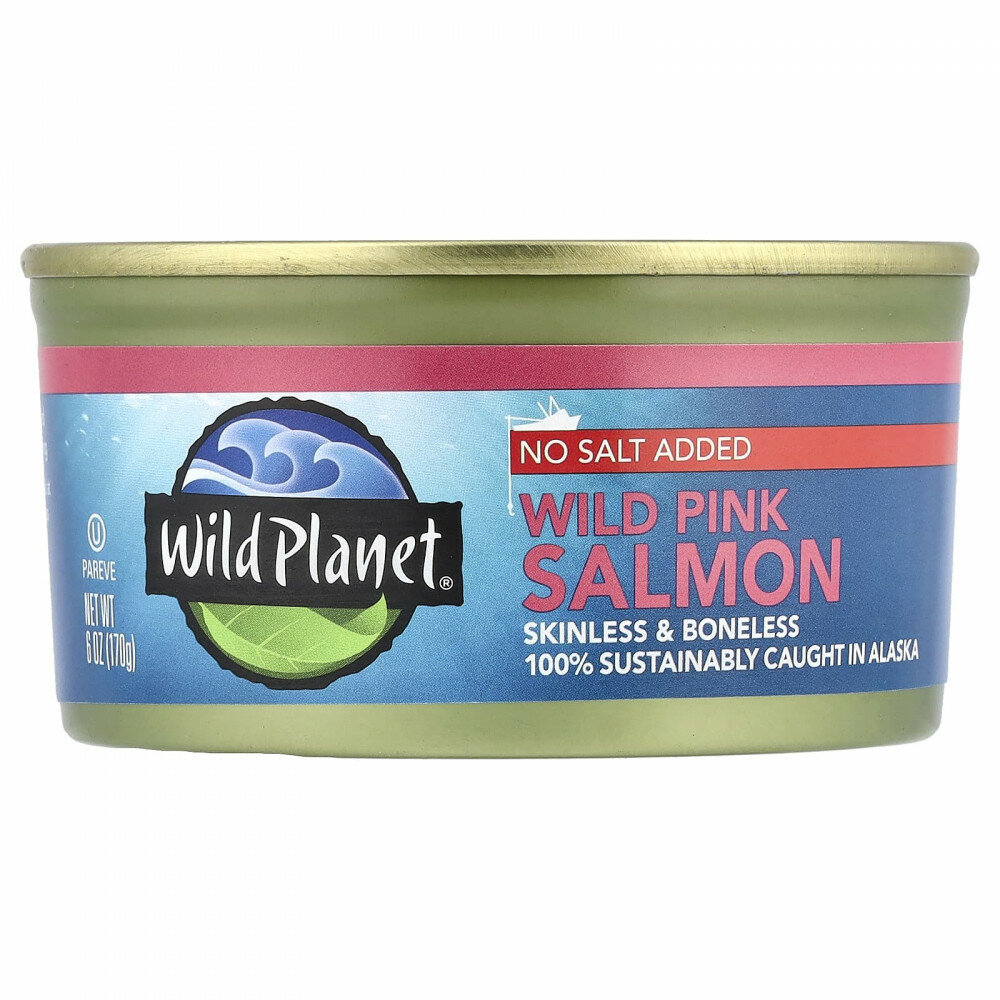 Wild Planet, Дикий горбуша, без добавления соли, 170 г (6 унций)