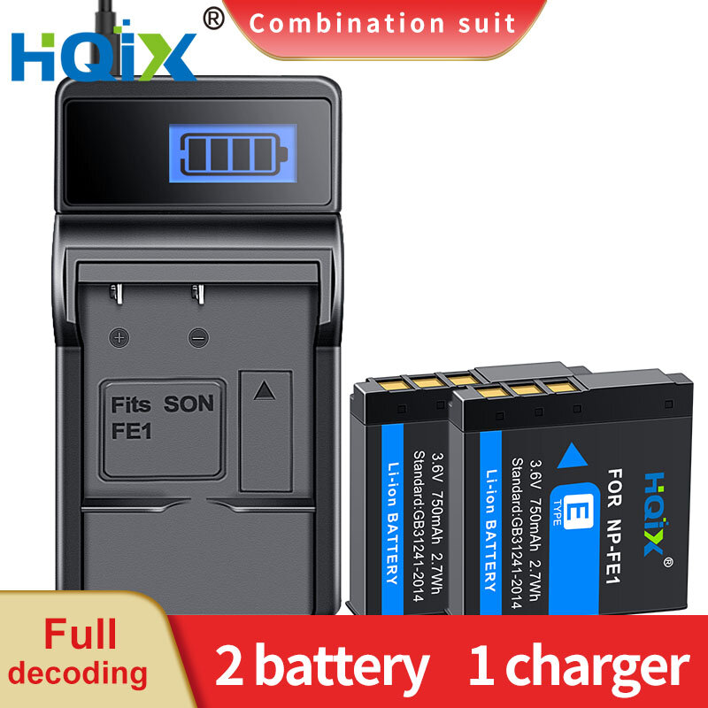 HQIX для Sony DSC-T7/S DSC-T7/B DSC-T7 камера NP-FE1 зарядное устройство Аккумулятор