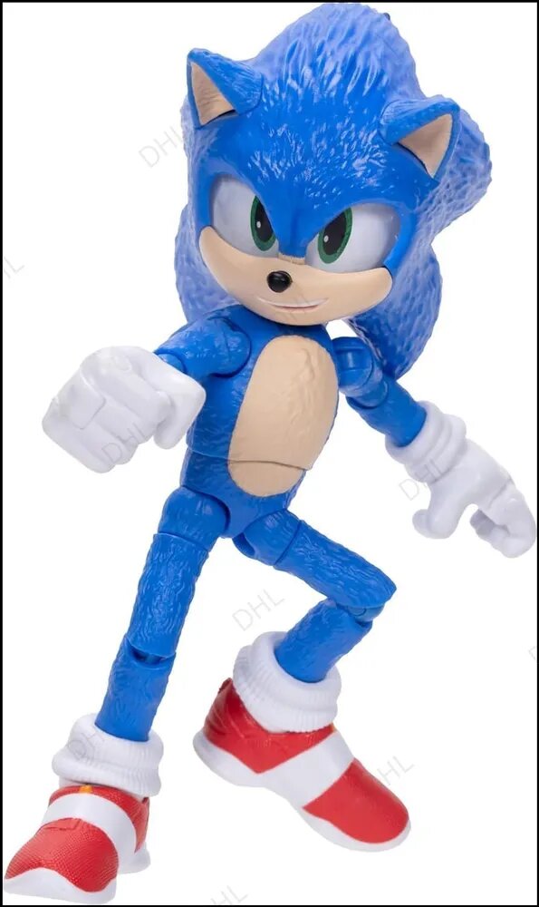 Фигурка Соник светящийся из Sonic the Hedgehog 3 Movie, Highly Articulated Action Collector Toy Figure (12 см), Соник в Кино
