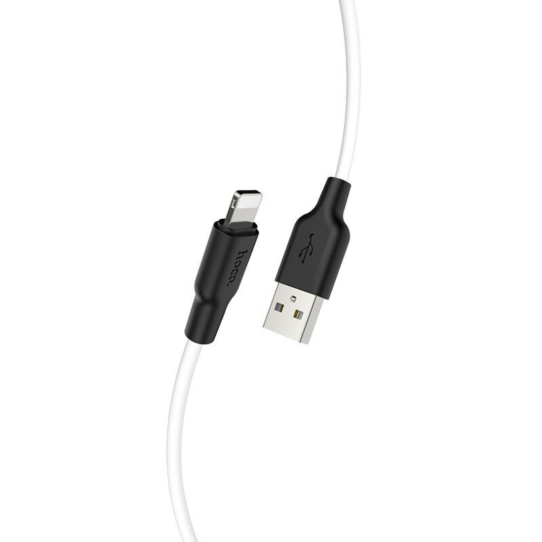 USB дата кабель Lightning, HOCO, X21 Plus, 2М, силиконовый, черно-белый