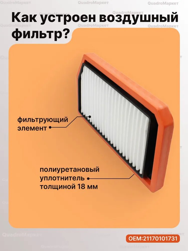 Воздушный фильтр (1 штука) ODES Pathcross 650 800 1000
