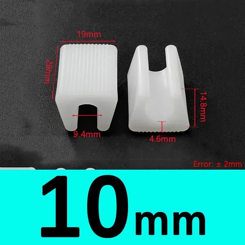 Пластиковый зажим для открытой трубы из полипропилена, подставка для ног, 20Pcs, 10mm White