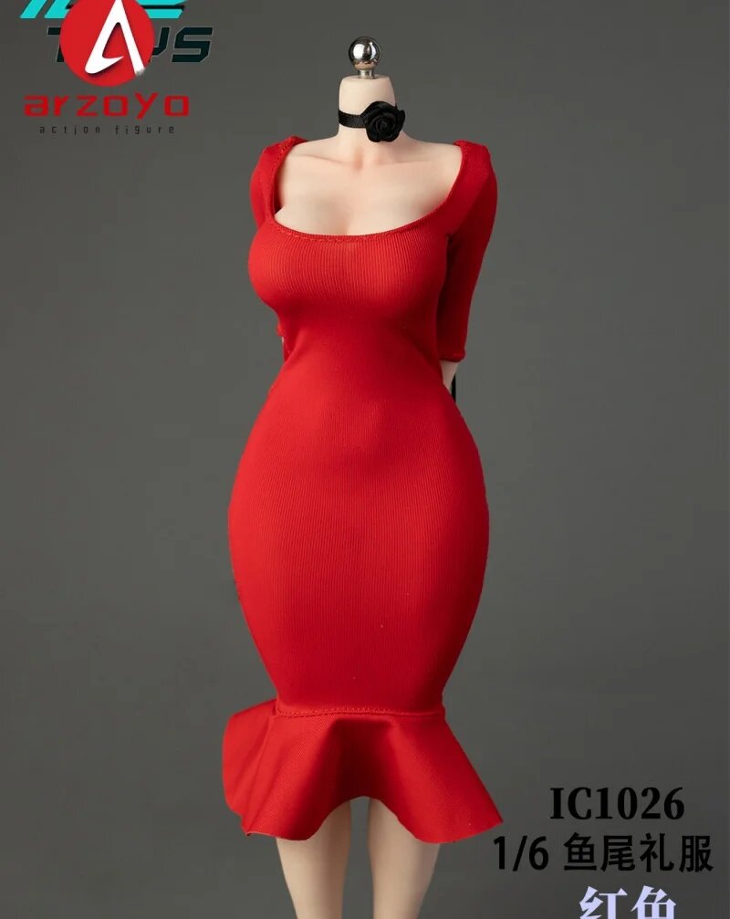 Модель платья для фигурок ICE TOYS ic1026 1/6 Красный, IC1026