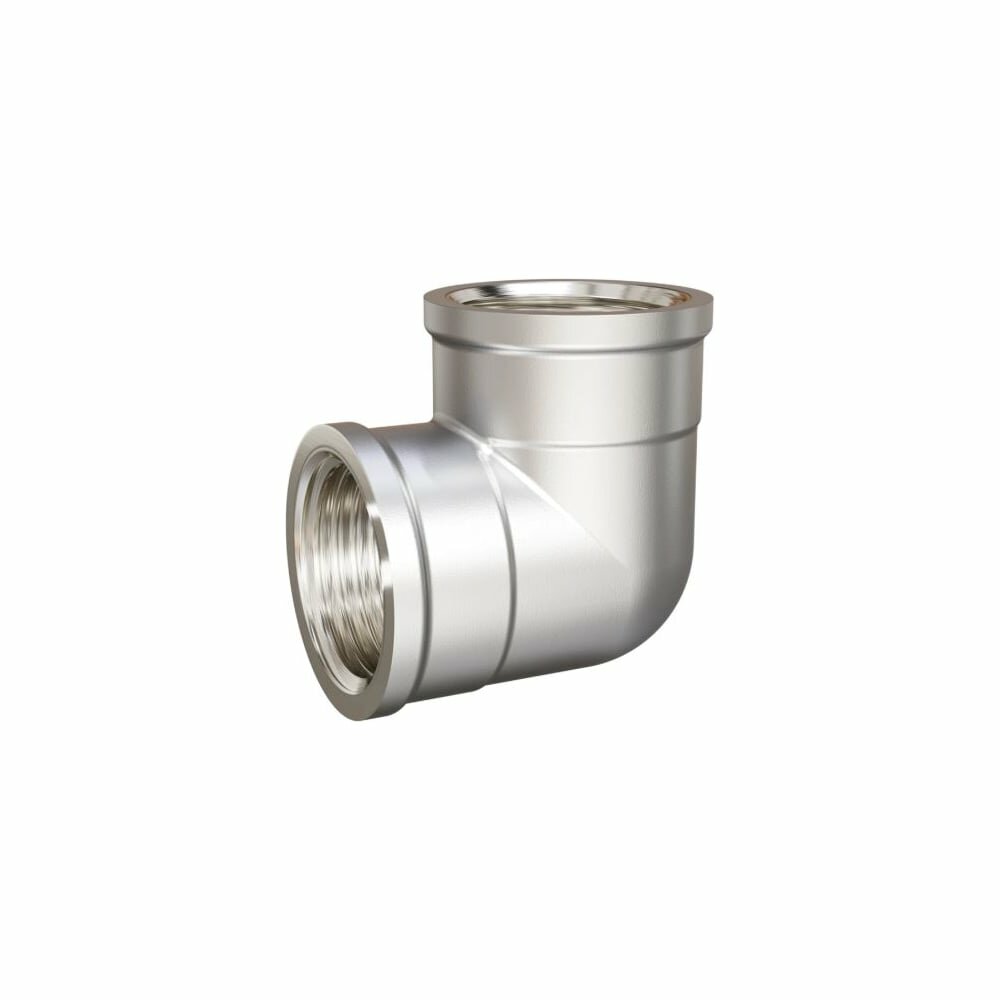Угол 90 гр LD PRIDE DN20 (3/4") ВР/ВР латунь никель с биркой LD.67.522.20