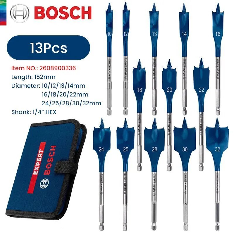 Bosch Expert набор перовых сверл по дереву