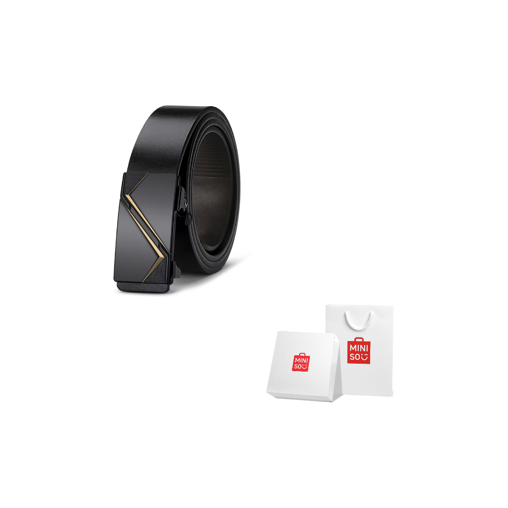 Miniso Ремни из коровьей кожи мужские 3,4 см 120cm