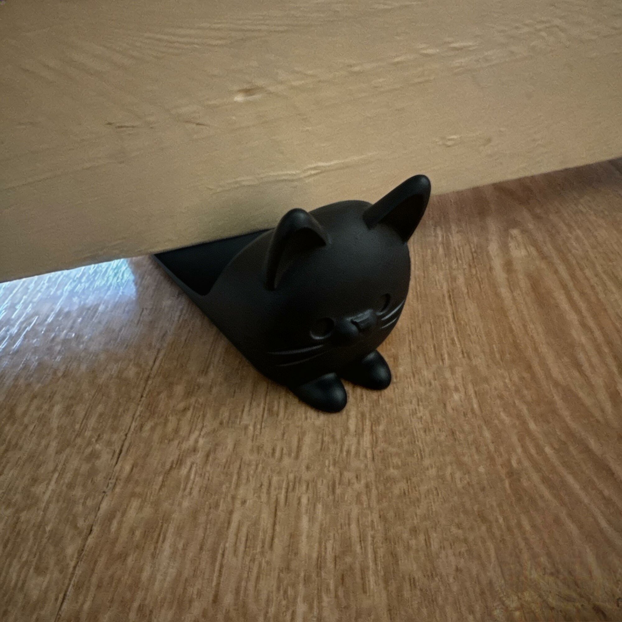 3D-печатный милый дверной стопор в форме черного кота, тяжелый противоскользящий клин из прочного пластика, защита пола и мебели, предотвращает хлопанье двери и царапины, подарок для владельцев кошек