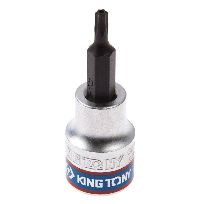 KING TONY Бита (Насадка) торцевая 3/8", Torx, T15, L 50 мм, с отверстием 302715