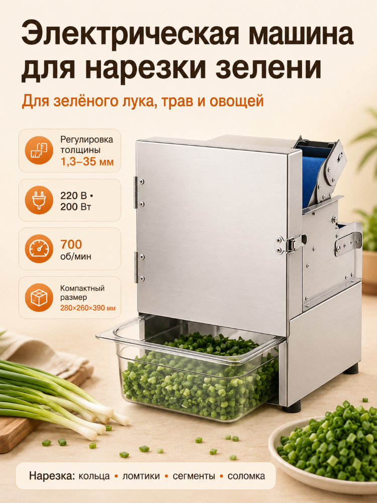 Электрический измельчитель овощей мощностью 200 Вт, нержавеющая сталь, для домашнего использования