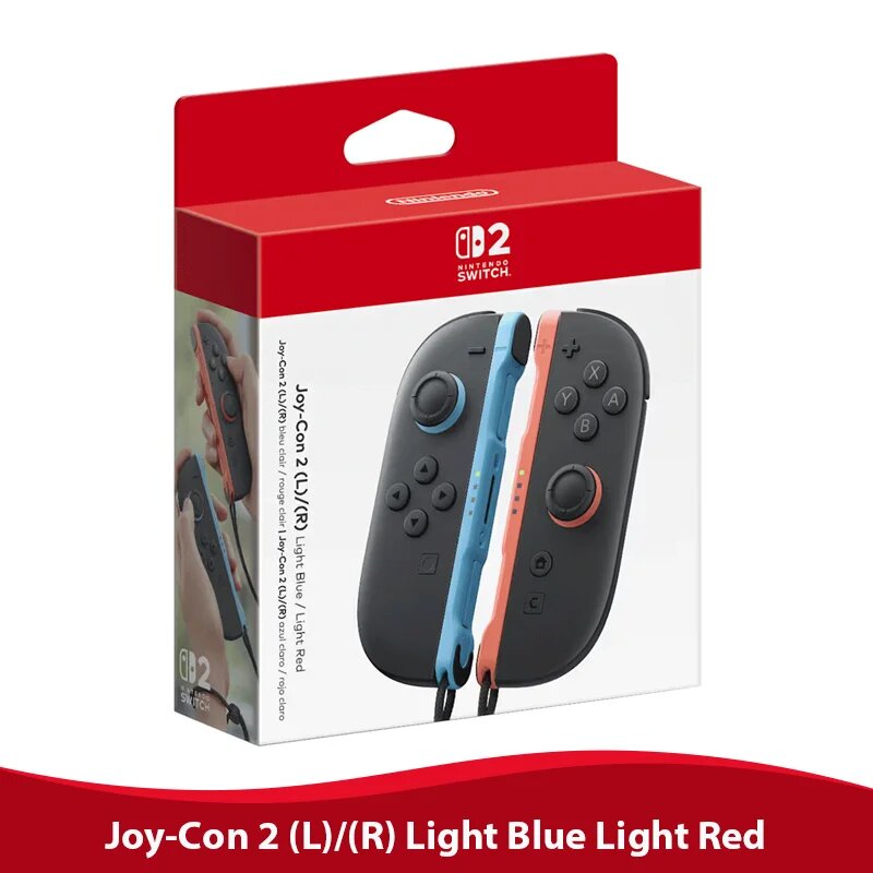 Контроллеры Joy-Con Nintendo Switch 2 светлые голубой/красные Light Blue Red