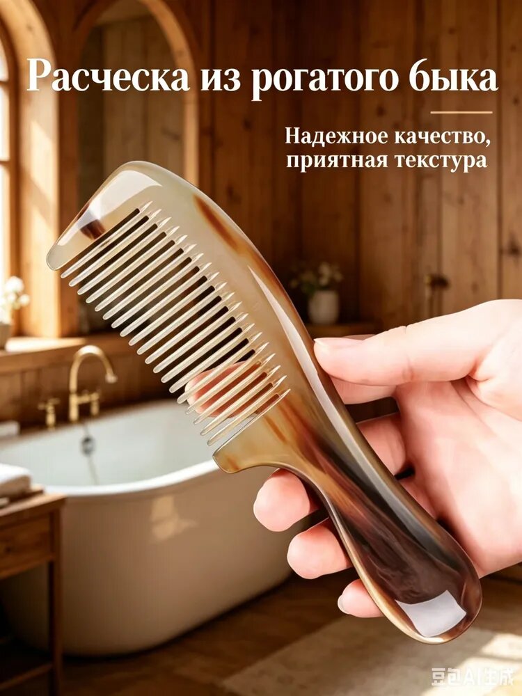Комб из рогов быка. — фото 1