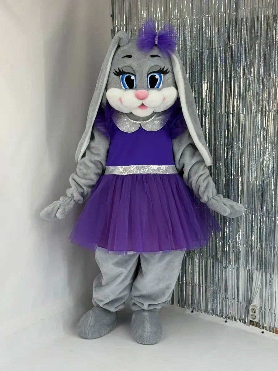 Карнавальный Костюм, Ростовая Кукла, mascot Costume, Кролик В Фиолетовом Платье