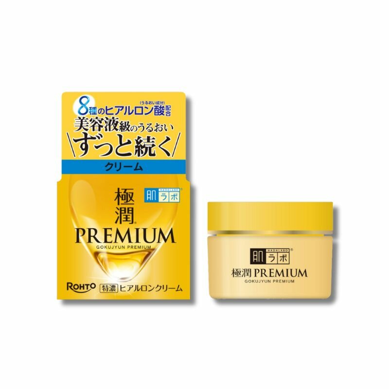 Rohto HADA LABO Крем Увлажняющий Gokujyun Премиум с 7ю видами гиалуроновой кислоты, 50 гр. банка
