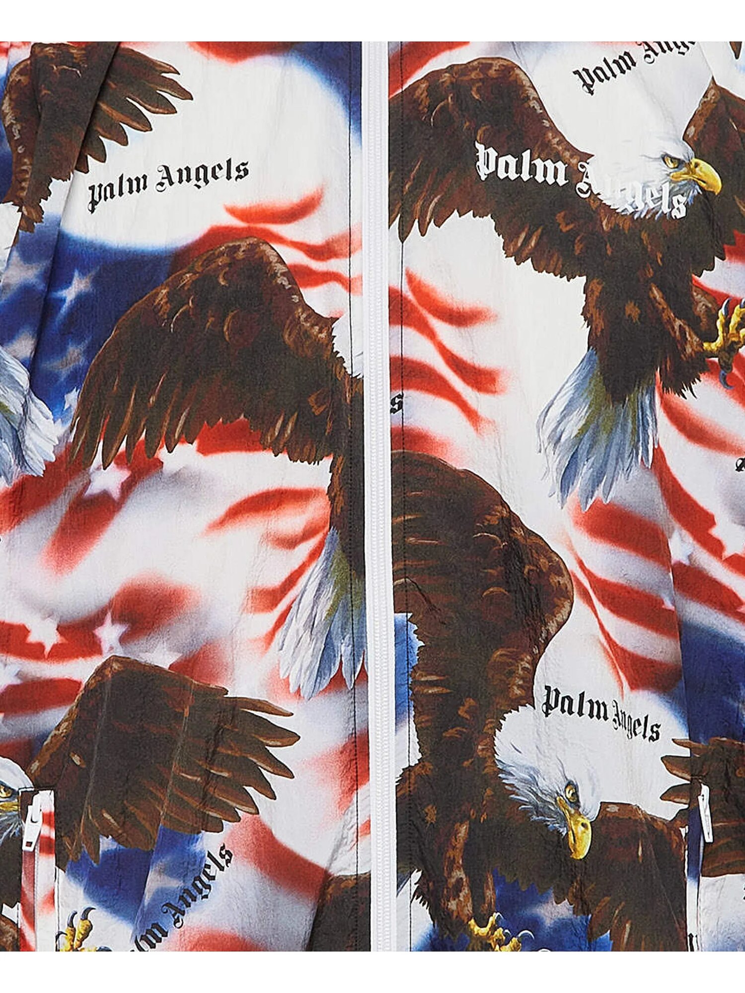 Куртка Palm Angels American-Eagle-print track jacket, размер 50, бежевый/белый — фото 1