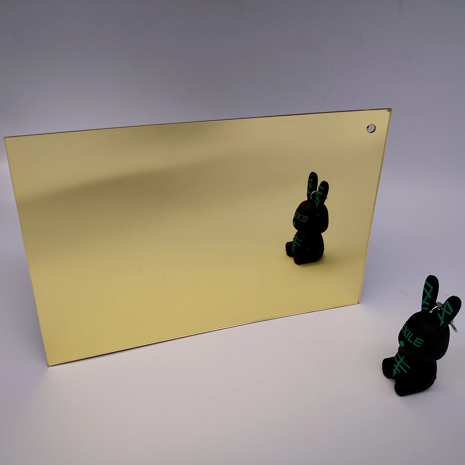Цветные акриловые зеркальные листы 1.5 мм 2PCS 200X200X1.5mm, Light Gold Mirror
