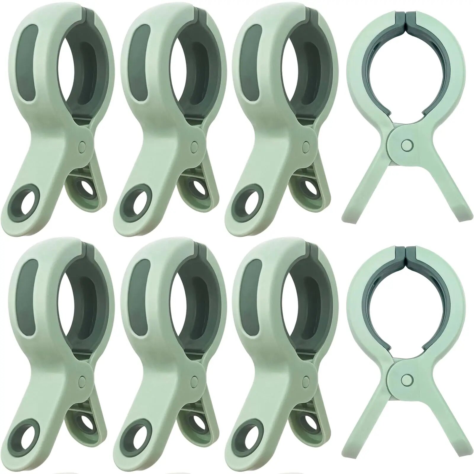 Пластиковые зажимы для полотенец Серый, 8 Pack Green