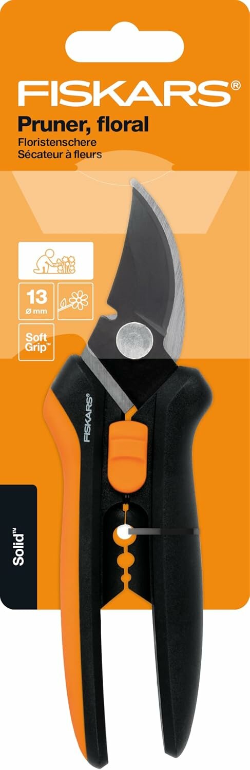 Секатор Fiskars Solid Snip Pruner, Floral SP14, длина: 24 см, 1051601