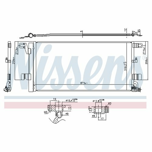 Радиатор кондиционера Nissens 940752