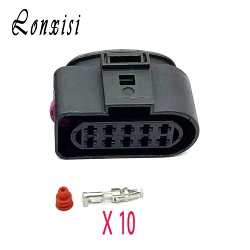 10-контактный 1J0973835 1J0973735 Разъем датчика температуры Водонепроницаемый 1 set 10p female