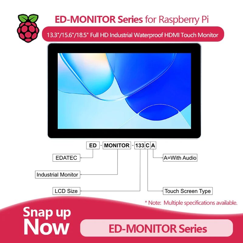 Cbhioarpd ED-MONITOR Промышленный сенсорный монитор HDMI ED-CM4IND-1232-C