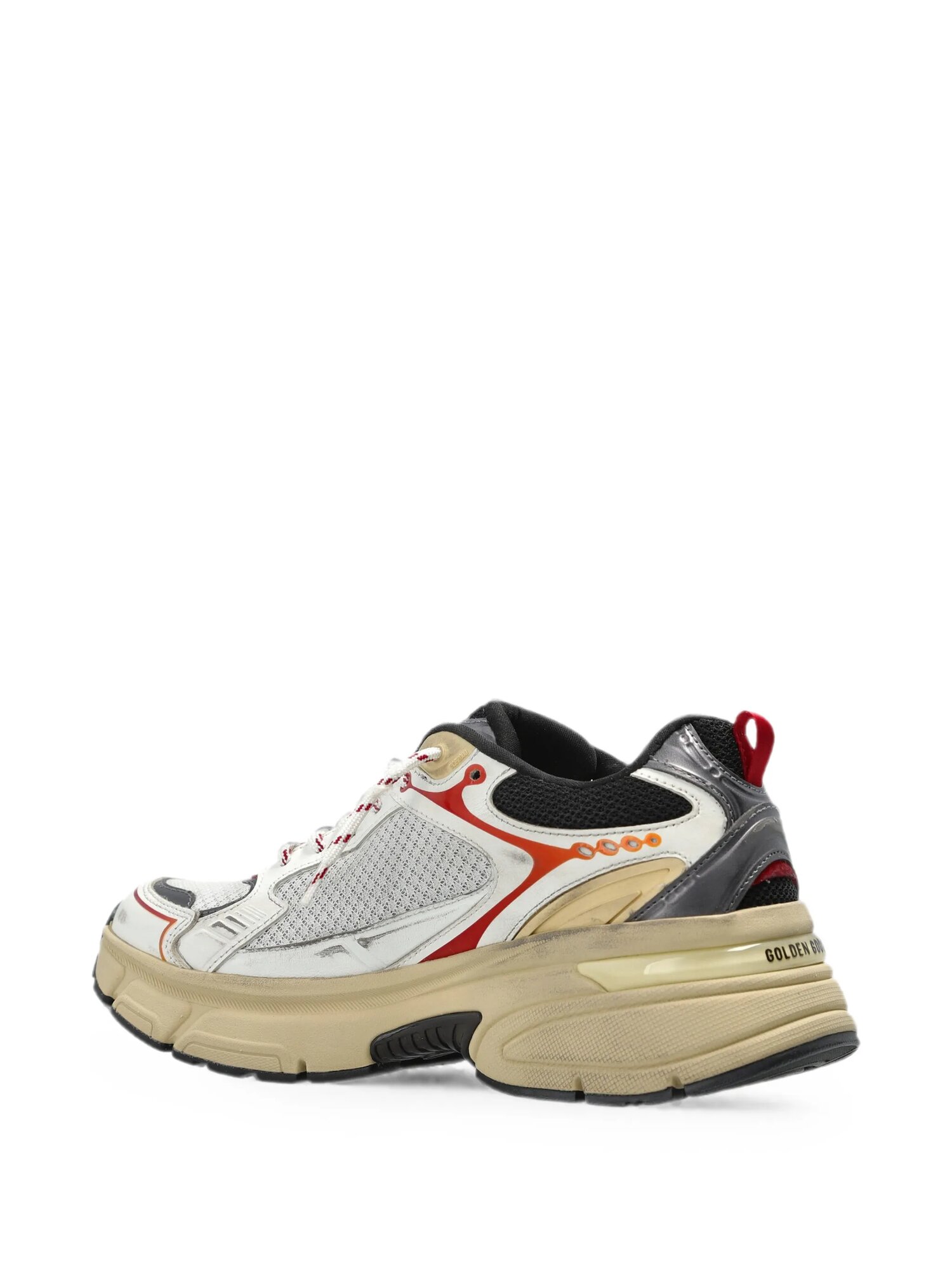 Кроссовки Golden Goose Lightstar mesh-panel sneakers, размер 40, бежевый/белый — фото 1