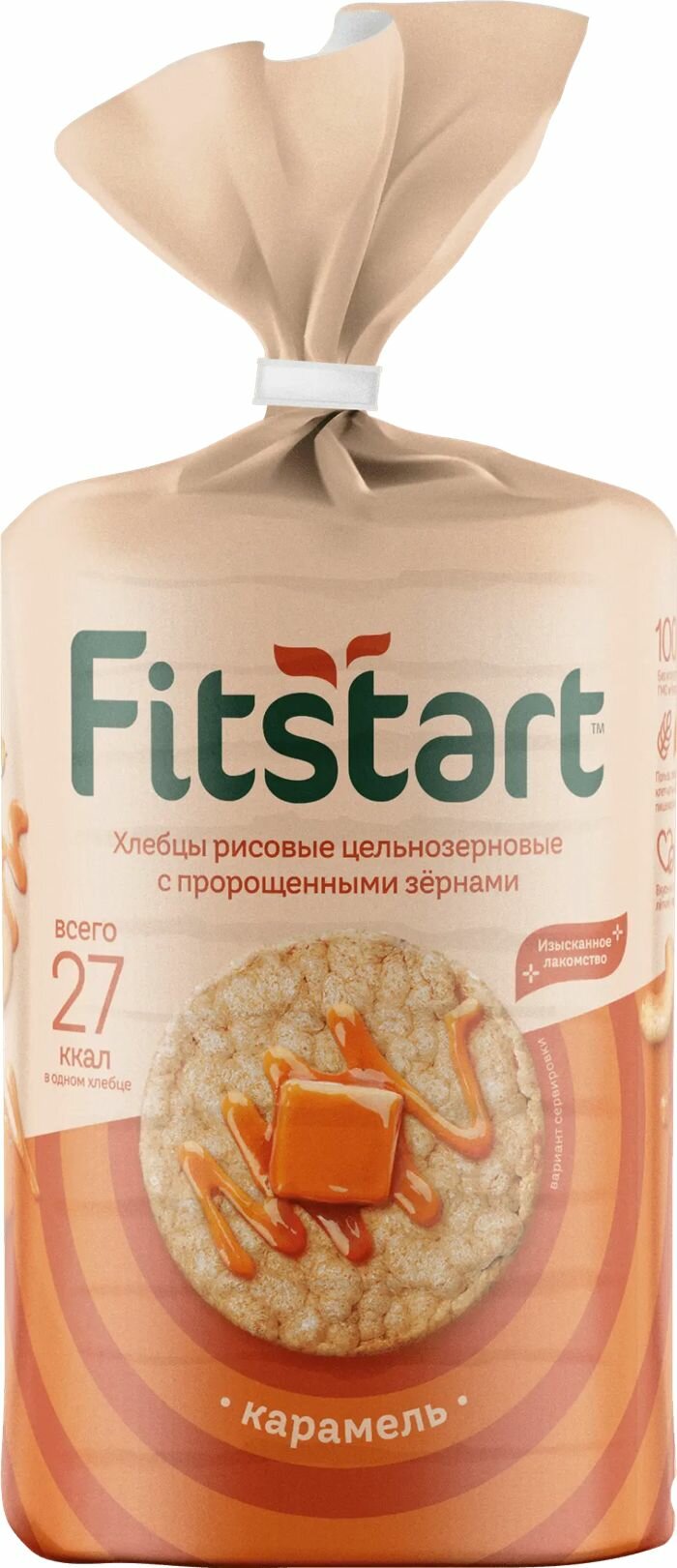Хлебцы рисовые Карамель FITSTART,100г х 2шт