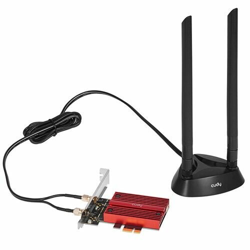 Wi-Fi адаптер + Bluetooth, антенна внешняя, цвет- черный