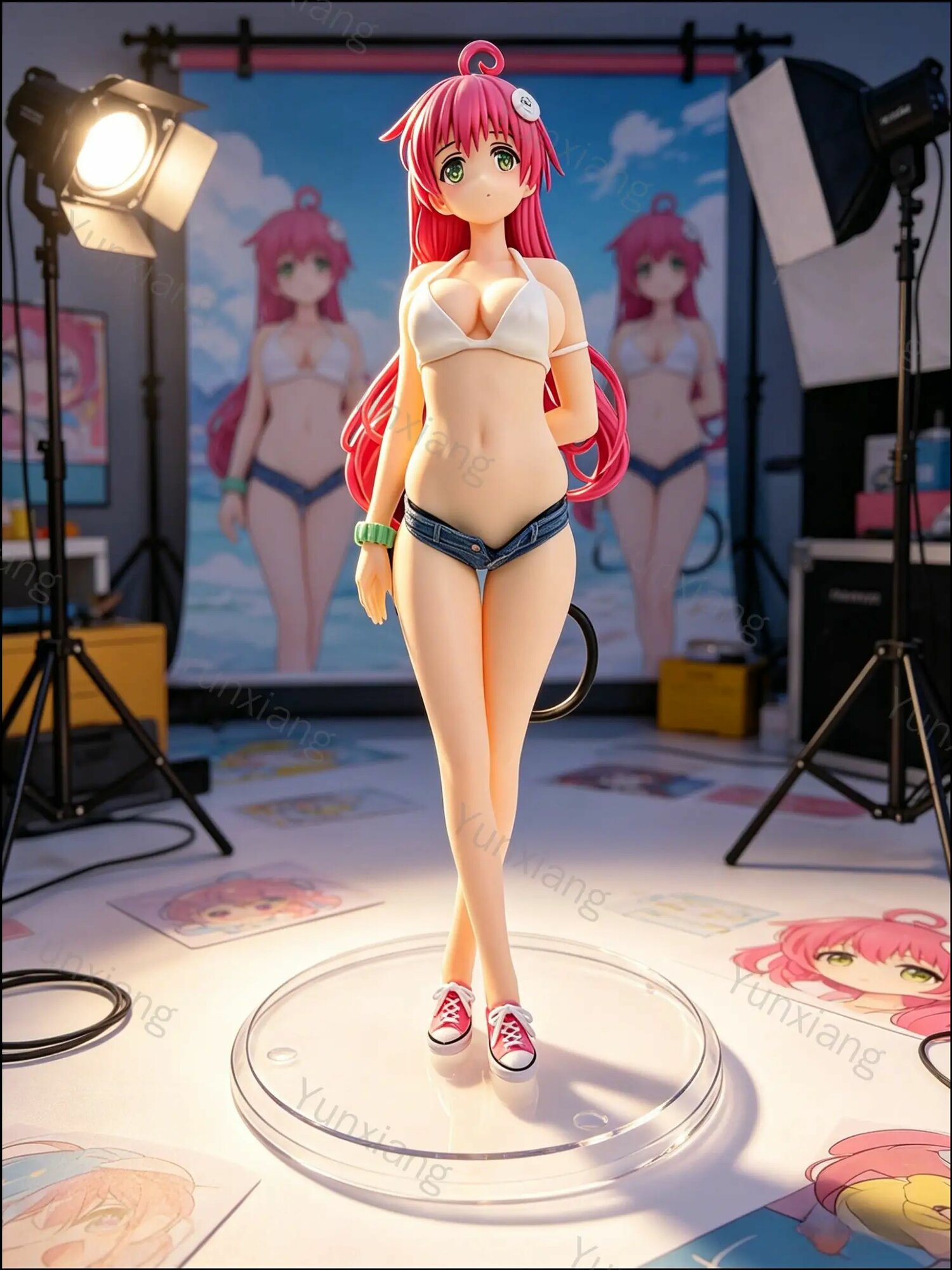 Аниме-фигурка Lala Satalin Deviluke (To LOVE-Ru) 22 см повседневный образ в бикини и джинсах