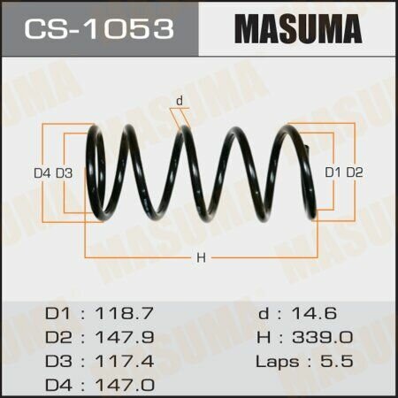 CS-1053 Пружина подвески TOYOTA IPSUM зад.