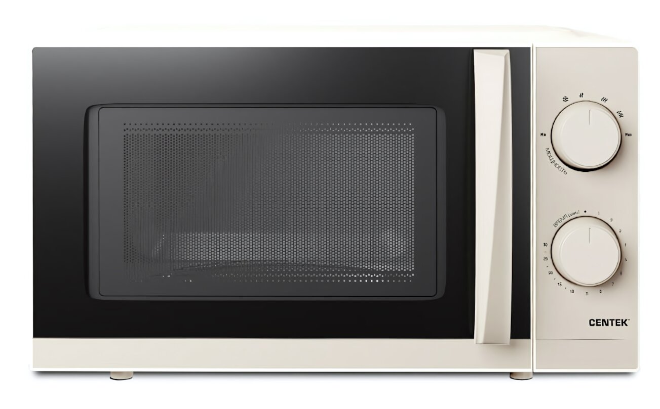 Микроволновая печь CENTEK CT-1571, 20л, 700Вт, 6 режимов, мех. управление, бежевый