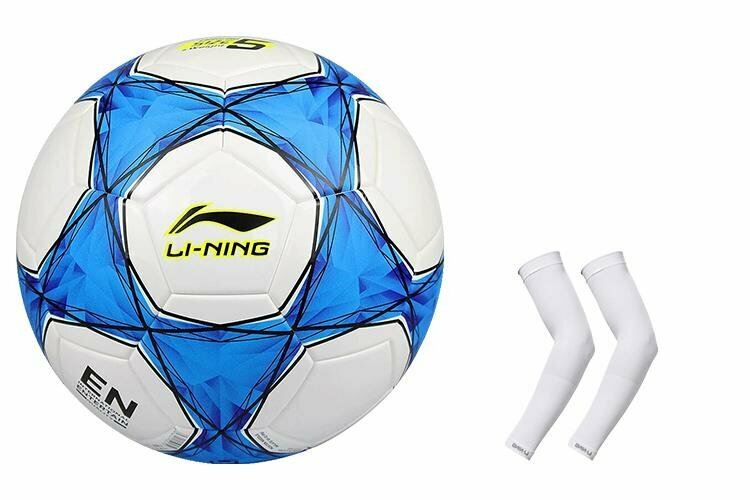 Футбольный мяч унисекс Li Ning, сине-белый, размер 5